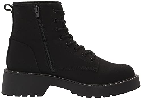 Madden Girl Women's Carra Hiking Shoe, Black Canvas, 8