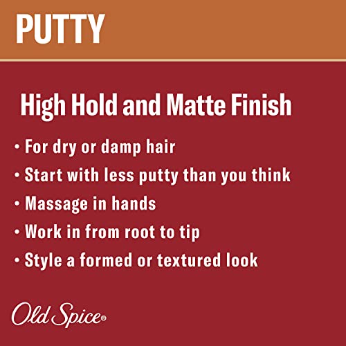 Old Spice Hair Styling Putty Pomade for Men, 2.22 oz