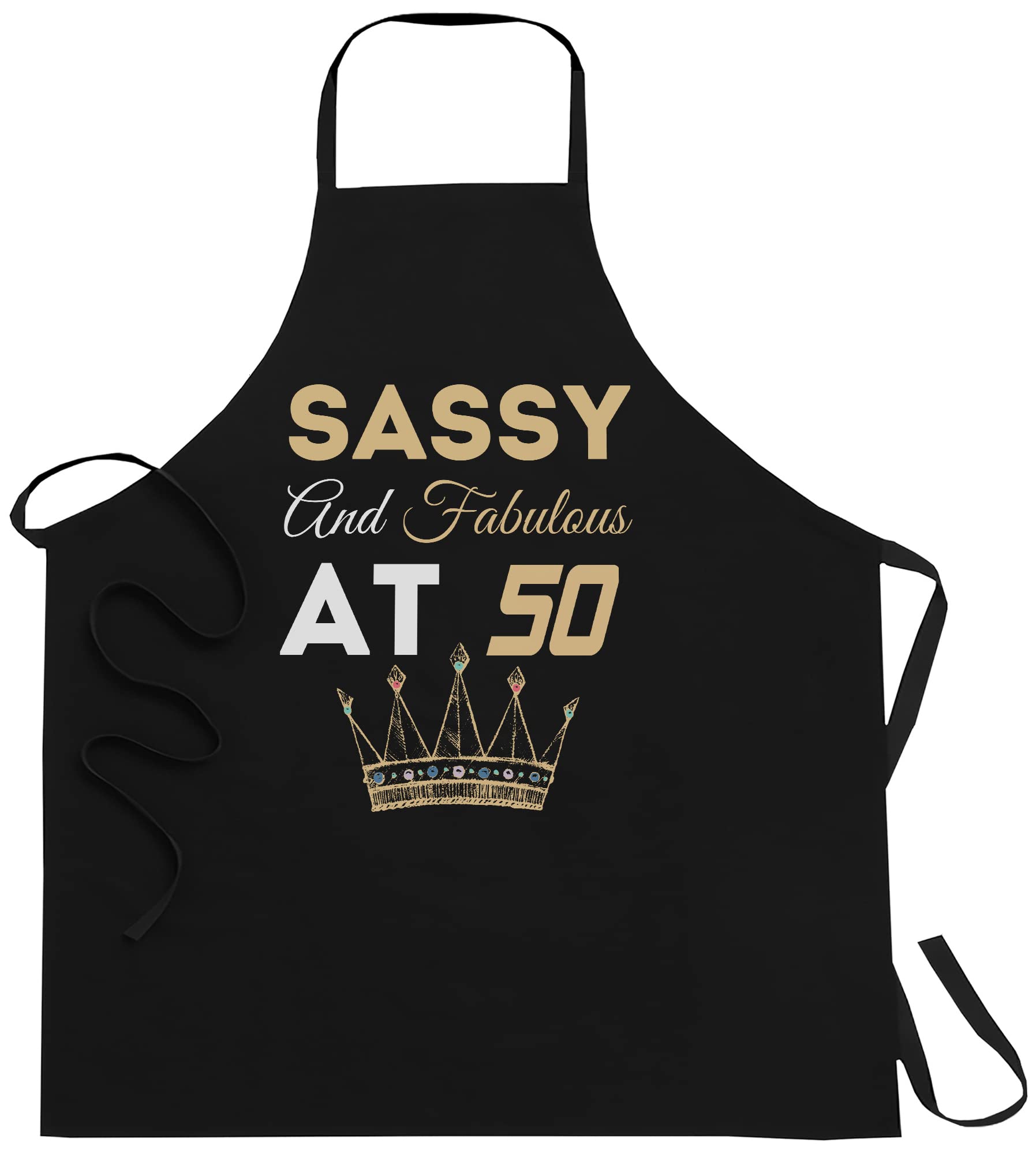 Sassy Fabulous 50 Years 50th Birthday Since 1971 1972 Aprons Black - 1Size fits all Men Women Apron Kitchen