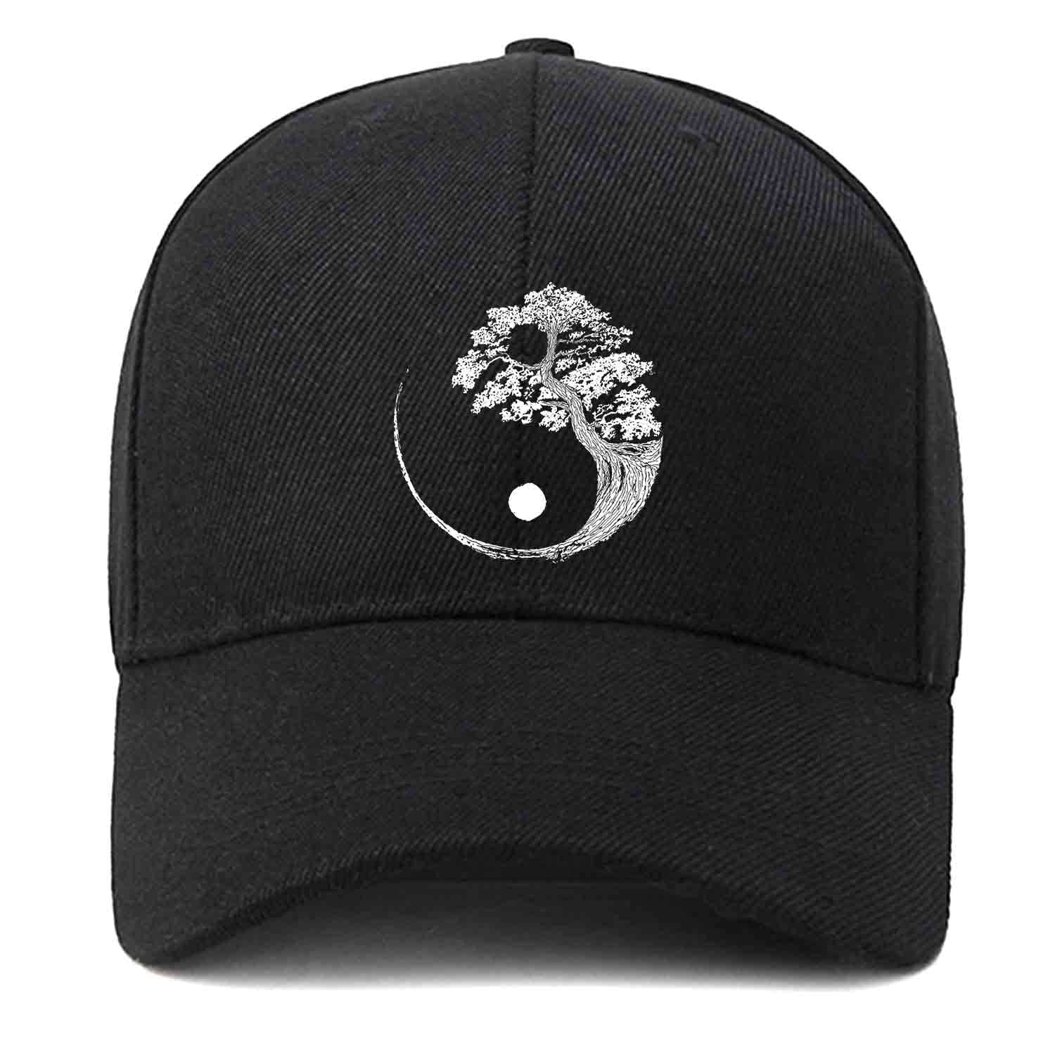 SHITOUPU Yin Yang Baseball Cap, Retro Cotton Dad Hat,Adjustable Trucker Cap