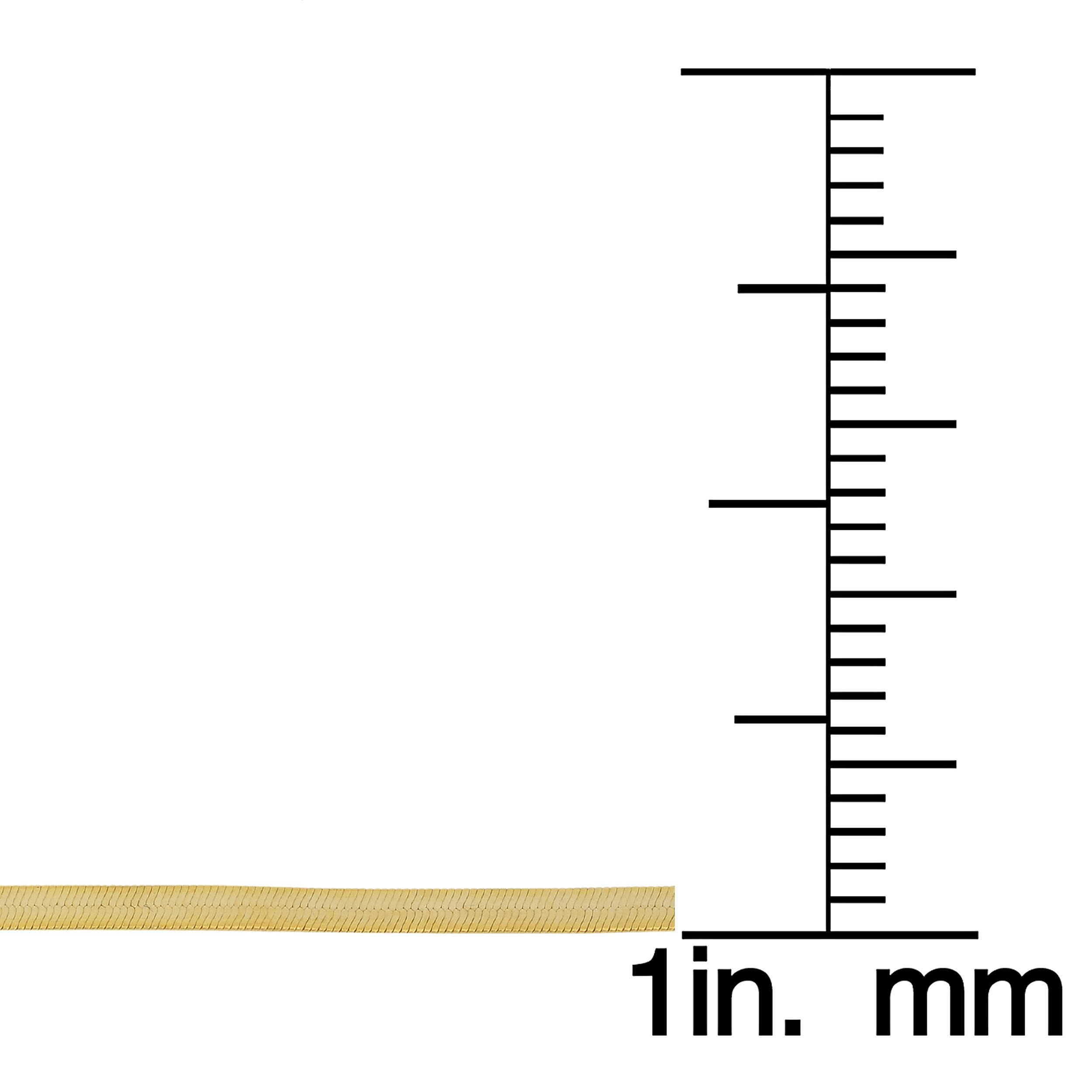 Kooljewelry 10k Yellow Gold Herringbone Chain Necklace for Women (1.67 mm, 18 inch)