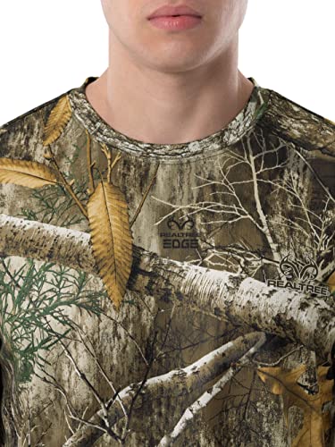 Realtree Men's 2 Pack Short Sleeve Performance Tees, Edge Edge, Medium