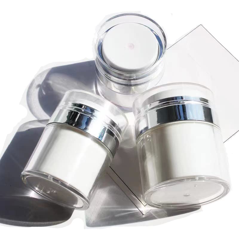 YSLEN 2Pcs1oz Vacuum Cosmetic Containers-Refillable Containers for Face Cream Bottles, Gels and Lotions, Cream Jar Vacuum Bottle Dispenser, for Makeup, Essence, Moisturizer, Eye Cream