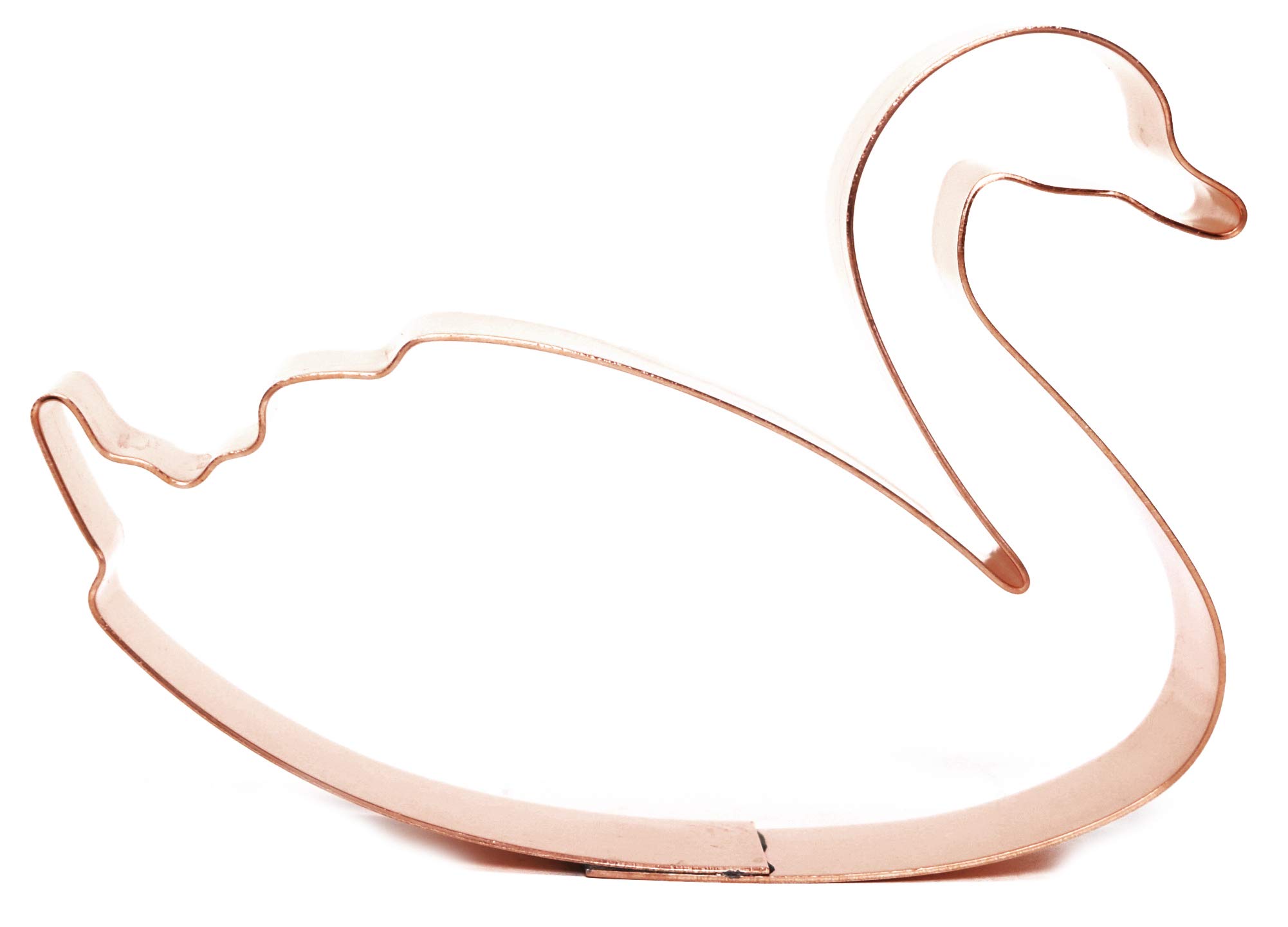 Swimming Swan Bird Cookie Cutter 4 X 3 inches - Handcrafted Copper Cookie Cutter by The Fussy Pup