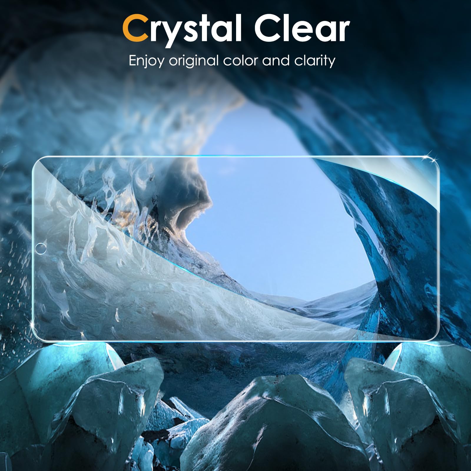 LYWHL 3 Pack for Google Pixel 8 Tempered Glass Screen Protector with Easy Installation Frame, Sensitive Touch & Fingerprint Unlock, Shatterproof Durable Case Friendly