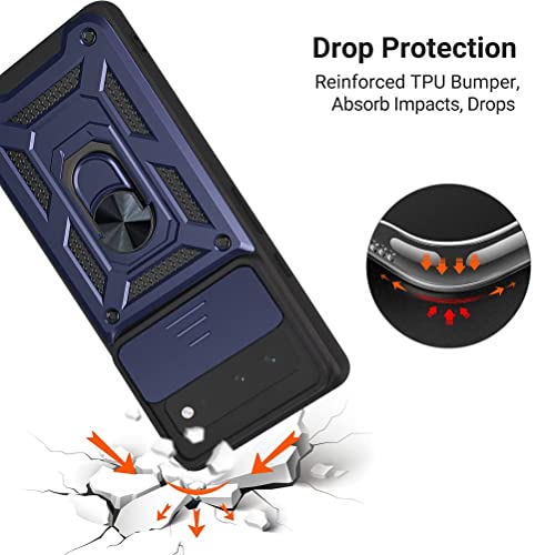 Paton Designed for Google Pixel 6 Case, Heavy Duty Military Grade Protection Pixel 6 5G Case with Magnetic Kickstand, 15ft Drop Tested Shockproof Cover Case for Pixel 6. (Blue)