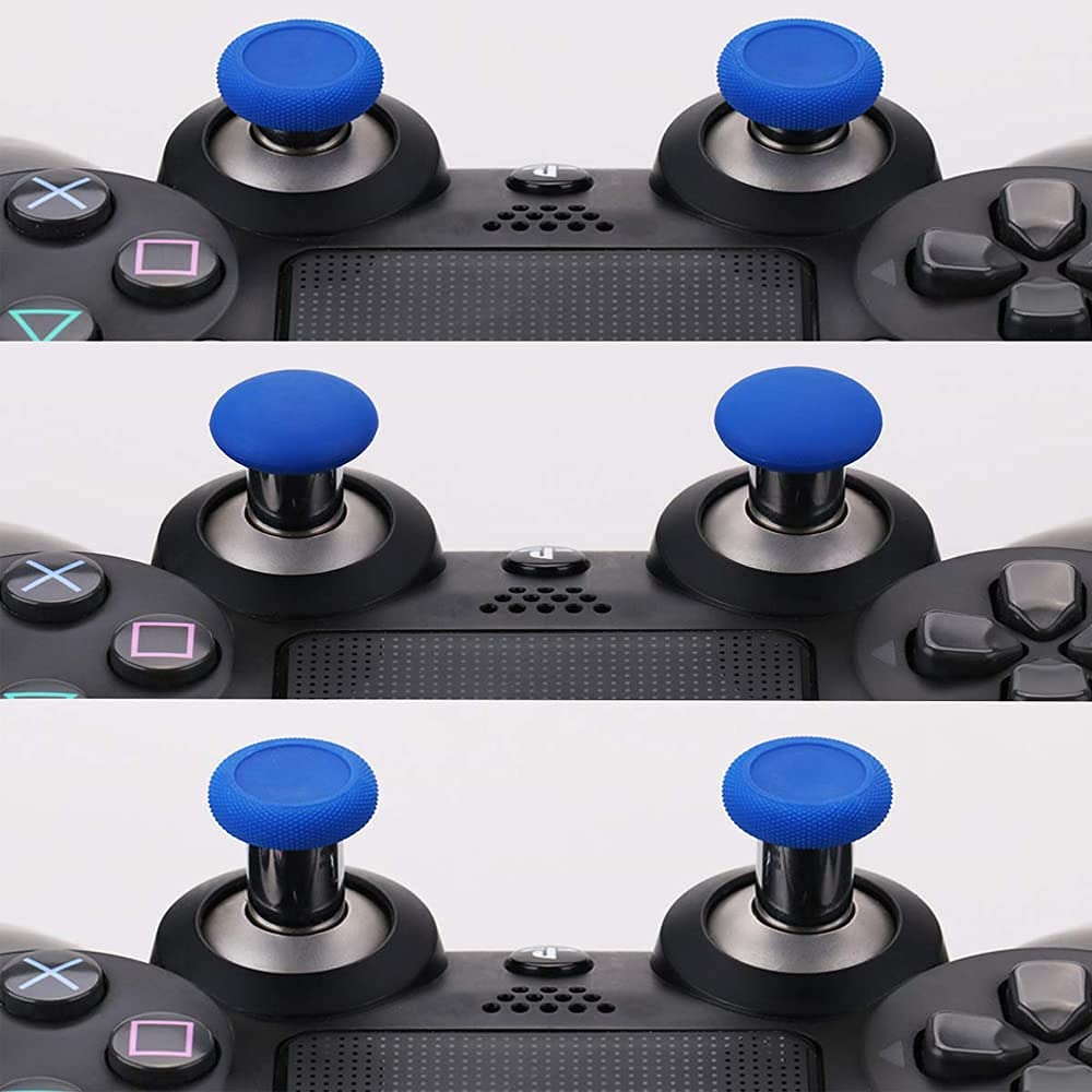 MMOBIEL 8 in 1 Magnetic Metal Thumbsticks Analog Joysticks Maximum Grip for PS4, PS4 Slim, PS4 Pro Dualshock, Xbox One, Xbox One Elite, Xbox One S Blue Incl. (+) and T8 Torx Screwdriver