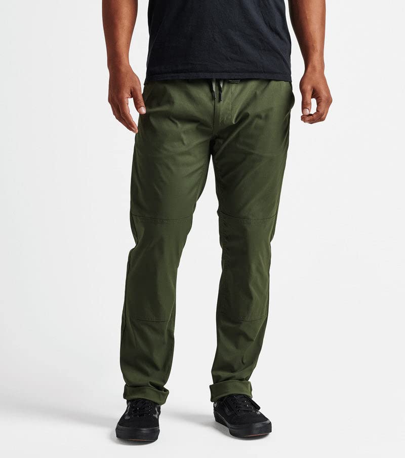 Roark Mens Explorer Adventure Pants, 4-way Stretch Nylon for Mobility and Quick Drying, Dark Military, 36