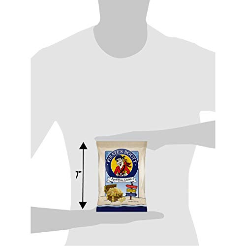 Pirate's Booty Aged White Cheddar Cheese Puffs, Gluten Free, Healthy Kids Snacks, 0.5 Ounce (Pack of 24)
