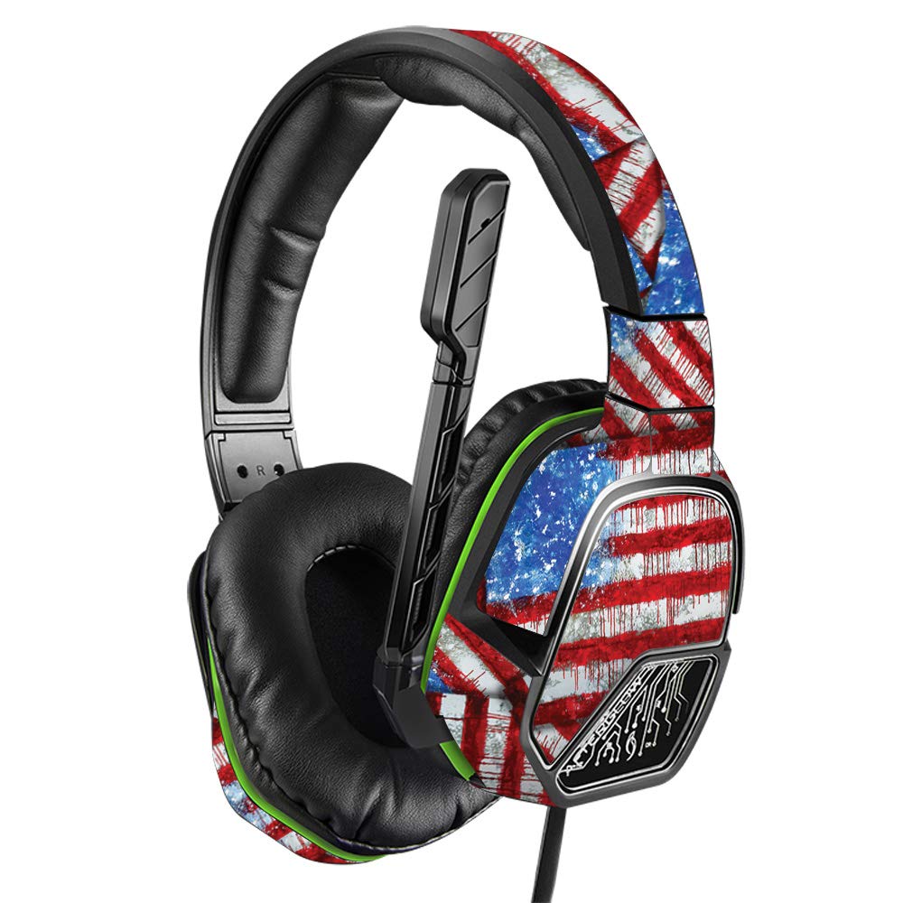 MightySkins Skin Compatible with PDP Xbox One Afterglow LVL 3 Headset - Flag Drips | Protective, Durable, and Unique Vinyl wrap Cover | Easy to Apply, Remove, and Change Styles | Made in The USA
