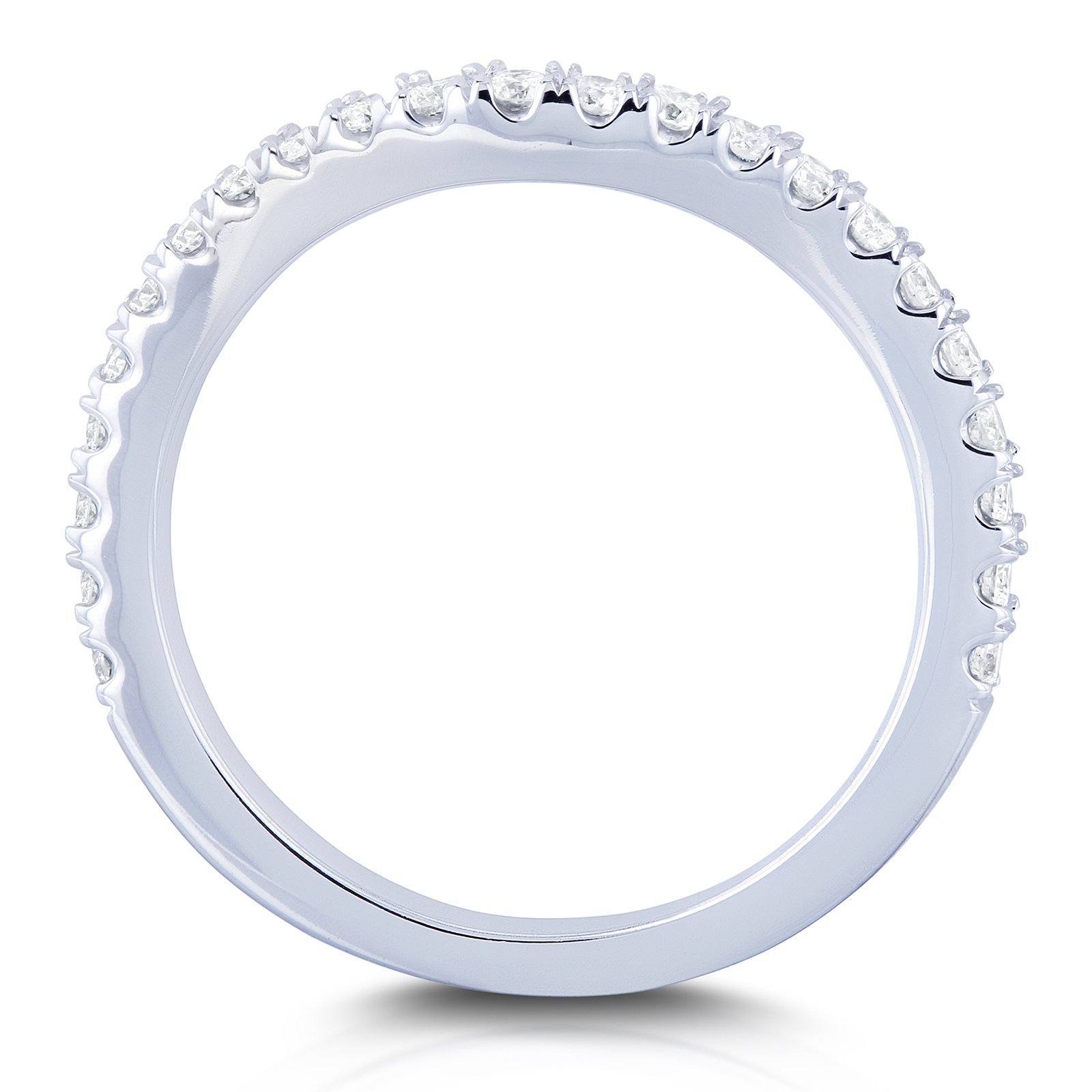 Kobelli Diamond Curved Wedding Band 1/3 CTW in 14k White Gold, 5