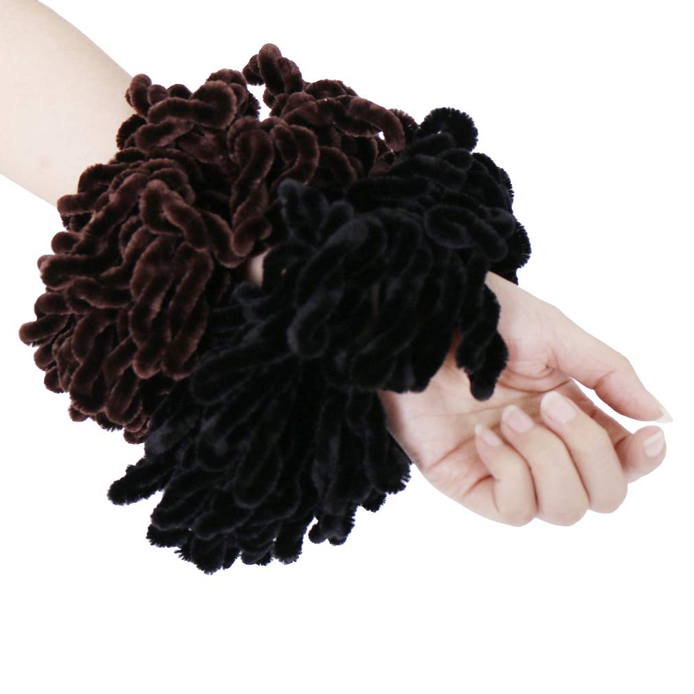 LMVERNA Scrunchie Volumizing Hijab Plain Big Hair Ring Tie Bun Clip Hijab Scarf Volumizer Scarf (Brown)