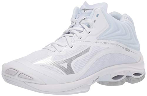 Mizuno Wave Lightning Z6 Mid Womens Volleyball Shoe, White, 6