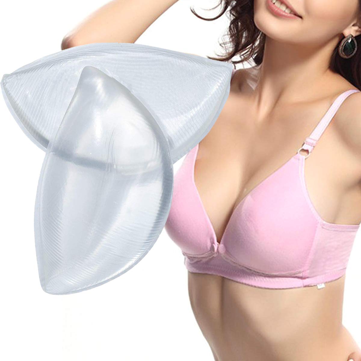 LZWIN Waterproof Silicone Chicken Cutlets Bra Inserts - Soft Push Up Enhancer Pads for Summer Swimsuits & Bikini