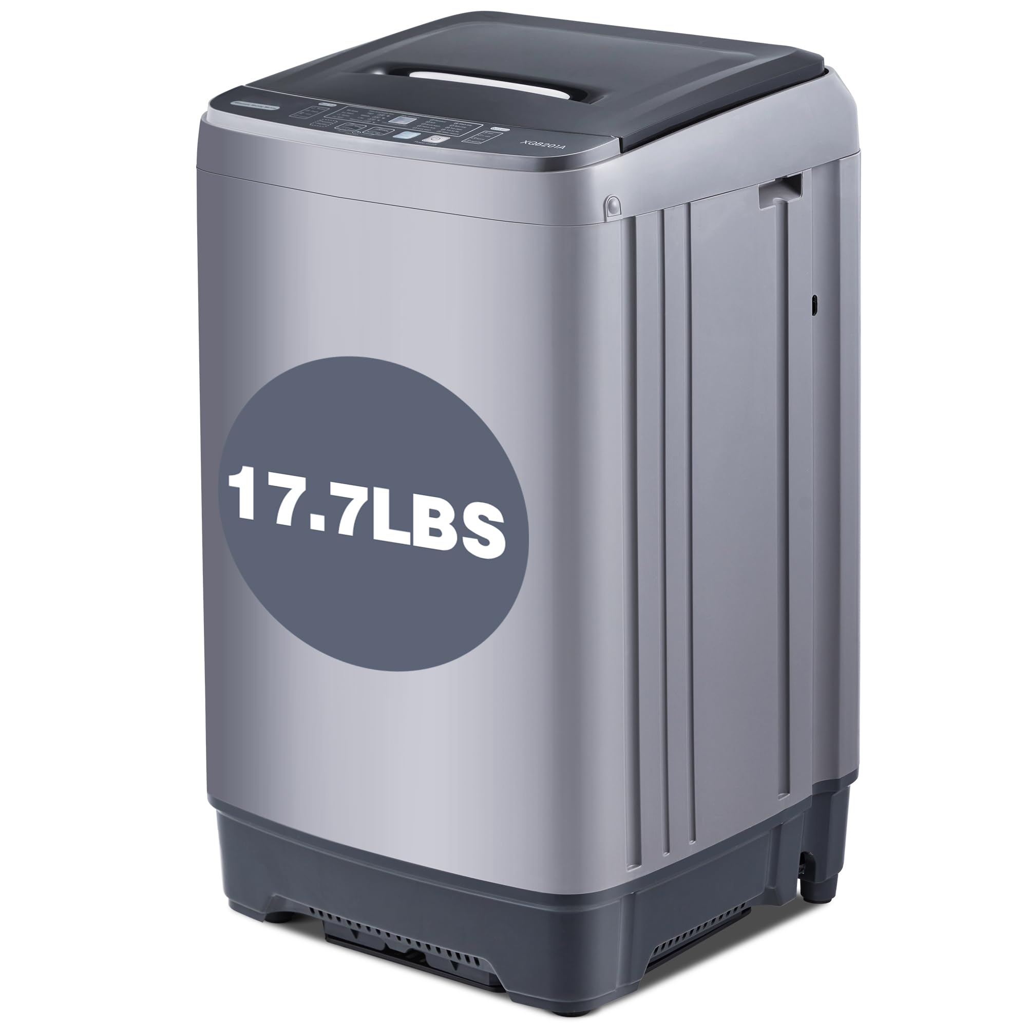 Portable Washing Machine,17.7 LBS Full-Automatic Washer and Dryer Combo,Compact Laundry Washing Machine with Drain Pump,10 Wash Program & 8 Water Level,Low Noise for Apartment Dorm RV Household