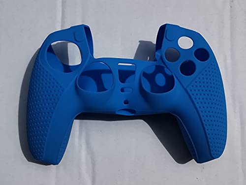 PS5 Silicone Skin Case Accessory for PS5 DualSense Controller, PS5 Controller Skin x 1, MULTIPLE Colours Available in Black/Red/Blue (Blue)