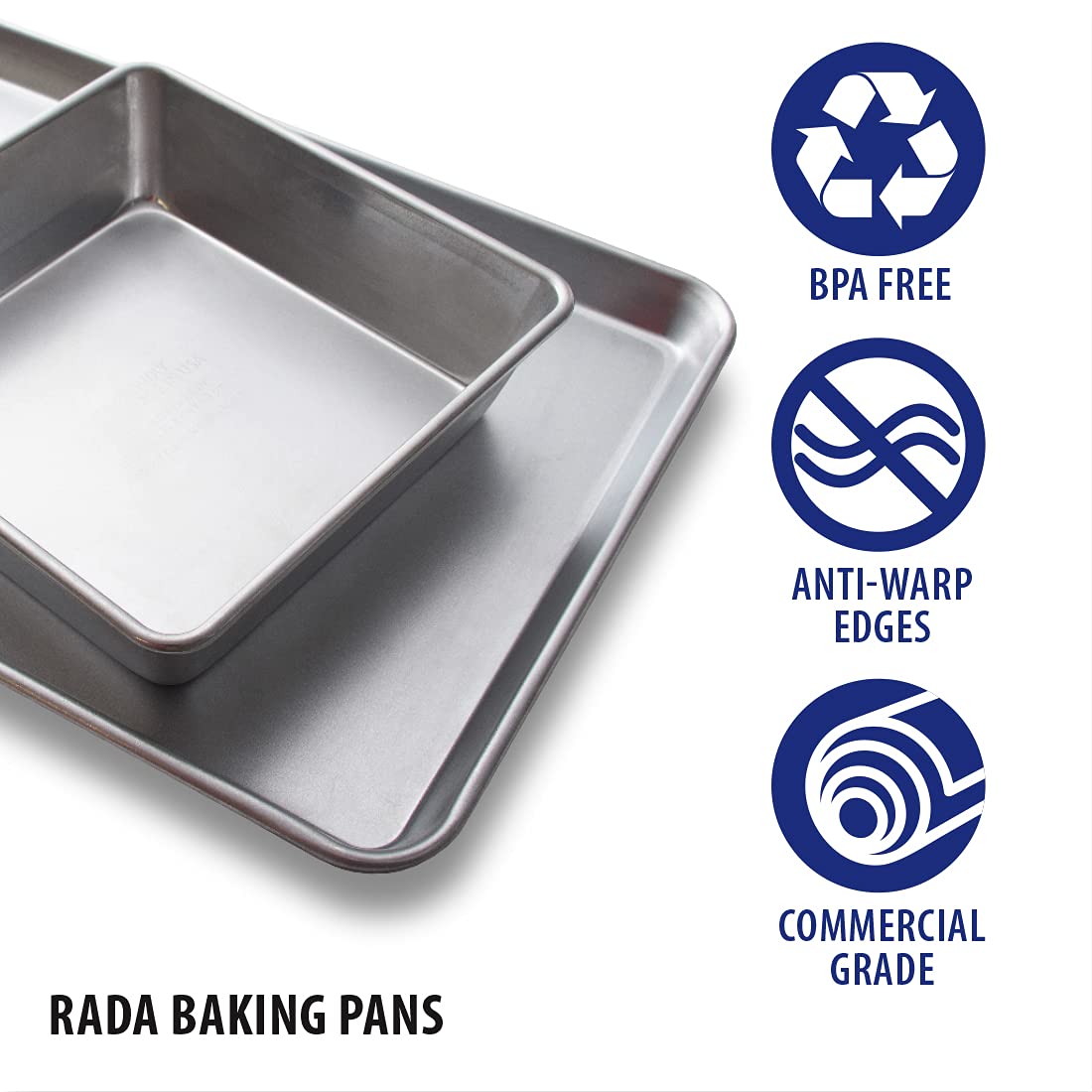 Rada Cutlery Half Sheet Pan 12.5 X 17", 2 Pack