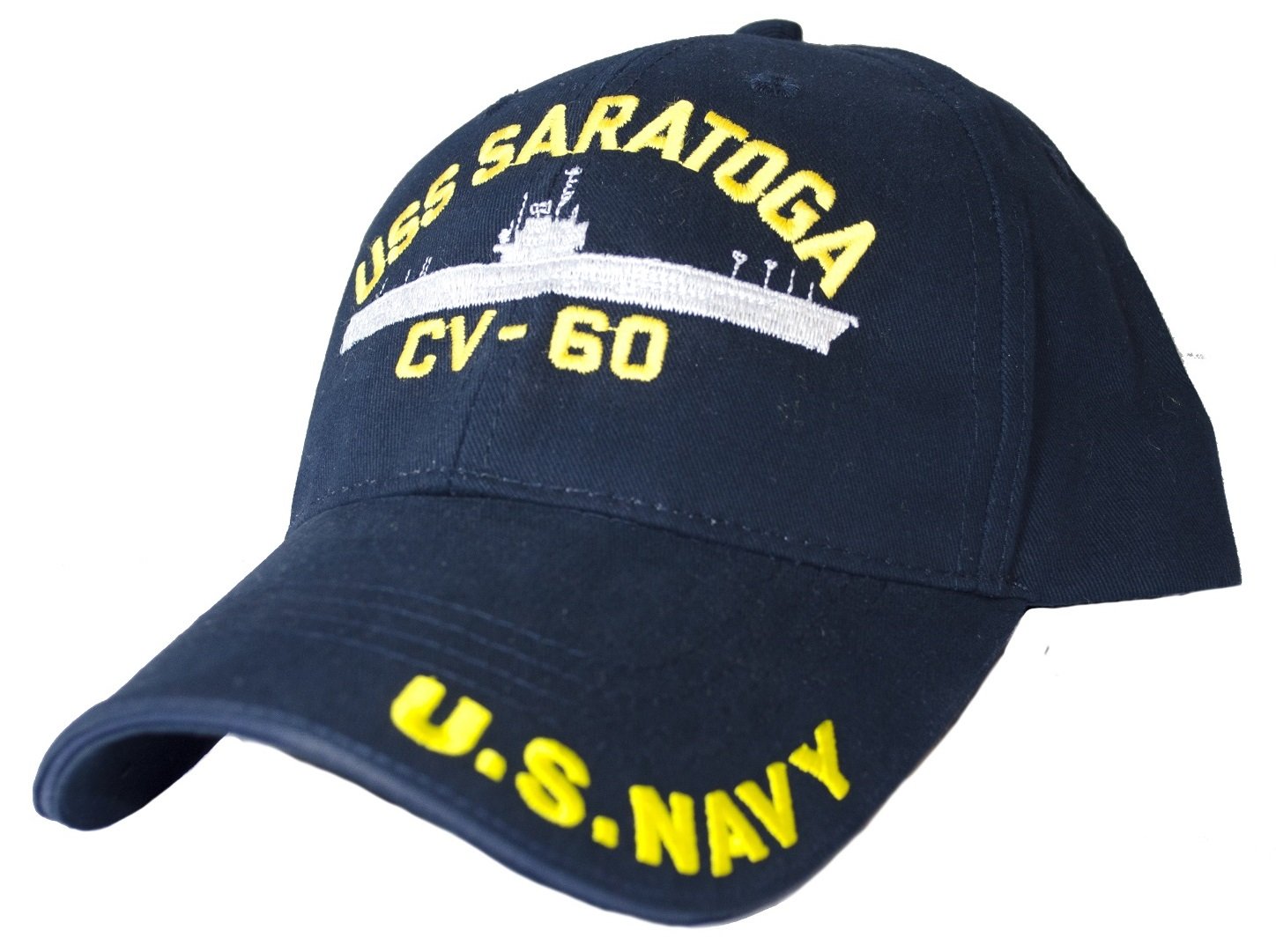Military Productions USS Saratoga CV-60 Low Profile Cap Navy Blue