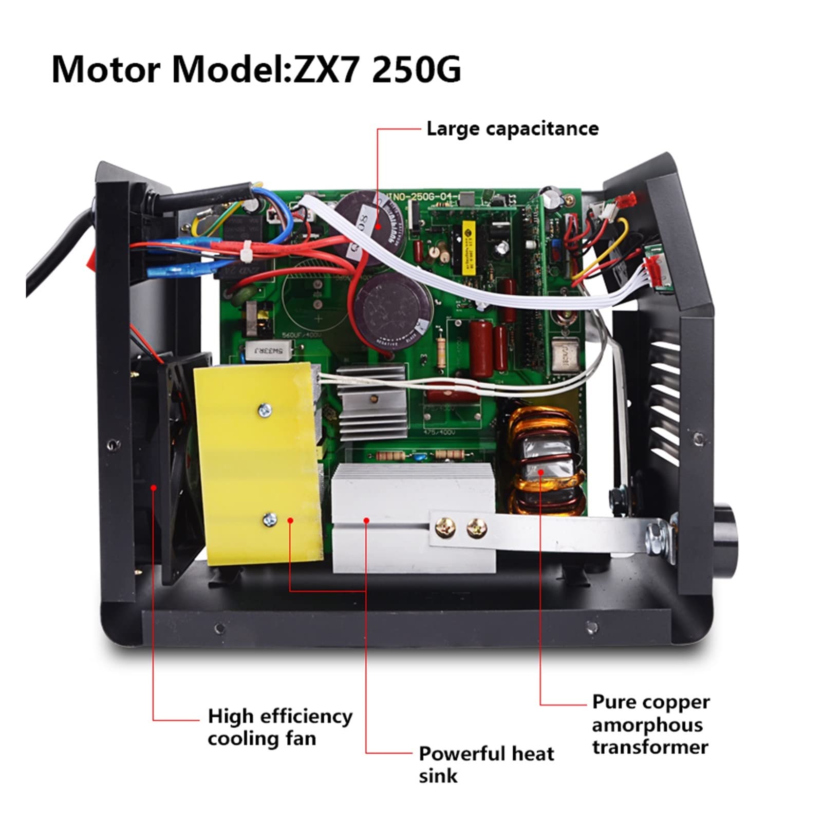 RADNA Portable Home Beginner Lightweight Welder ARC-300 Welding Machine Electric Spot Welding Portable Home Beginner Lightweight Efficient Semi-Automatic Inverter Welder (Color : 110V ARC 225)