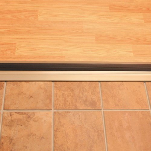 M-D Building Products 49004 3-3/4-by-3/4-by-36-Inch Deluxe Low Threshold with Vinyl Seal, Satin Nickel Finish