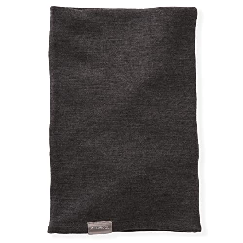 MERIWOOL 100% Merino Wool Ski Neck Gaiter Winter Neck Warmer for Women and Men