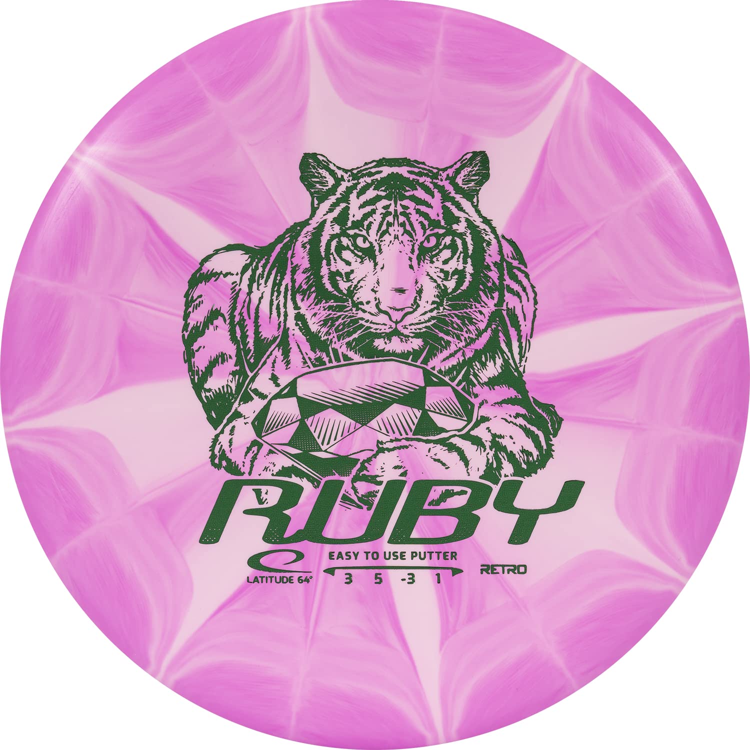 Latitude 64 Beginner Retro Burst Disc Golf Starter Set | Set Includes a Retro Ruby, Retro Pearl, and a Retro Diamond | Disc and Stamp Colors Will Vary (3 Discs)