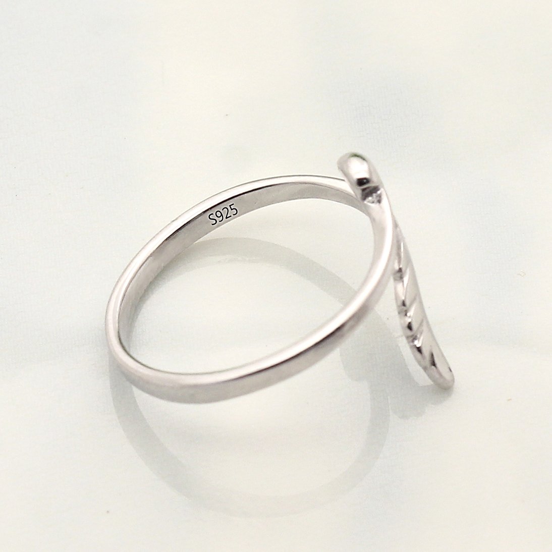 lauhonmin 3pcs S925 Sterling Silver Open Rings Set Finger Ring Joint Ring Toe Ring Beach Jewelry Gifts for Women Adjustable (Style A)