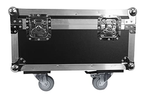 Rockville Battery PAR 61 Pack Black, 8 Pack Rechargeable RGBWA+UV Wash Lights with Charging Flight Case, Includes Remote, 15 Hours Battery Life, Perfect for Events, Parties & DJ Gigs