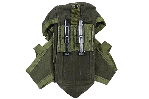 US Military Alice Ammo Pouch Ammunition OD Green (Olive Drab) 30 Round Magazine M16 Rifle Hand Grenade LC-1 Small Arms Case Pouch with Alice Clips LC1
