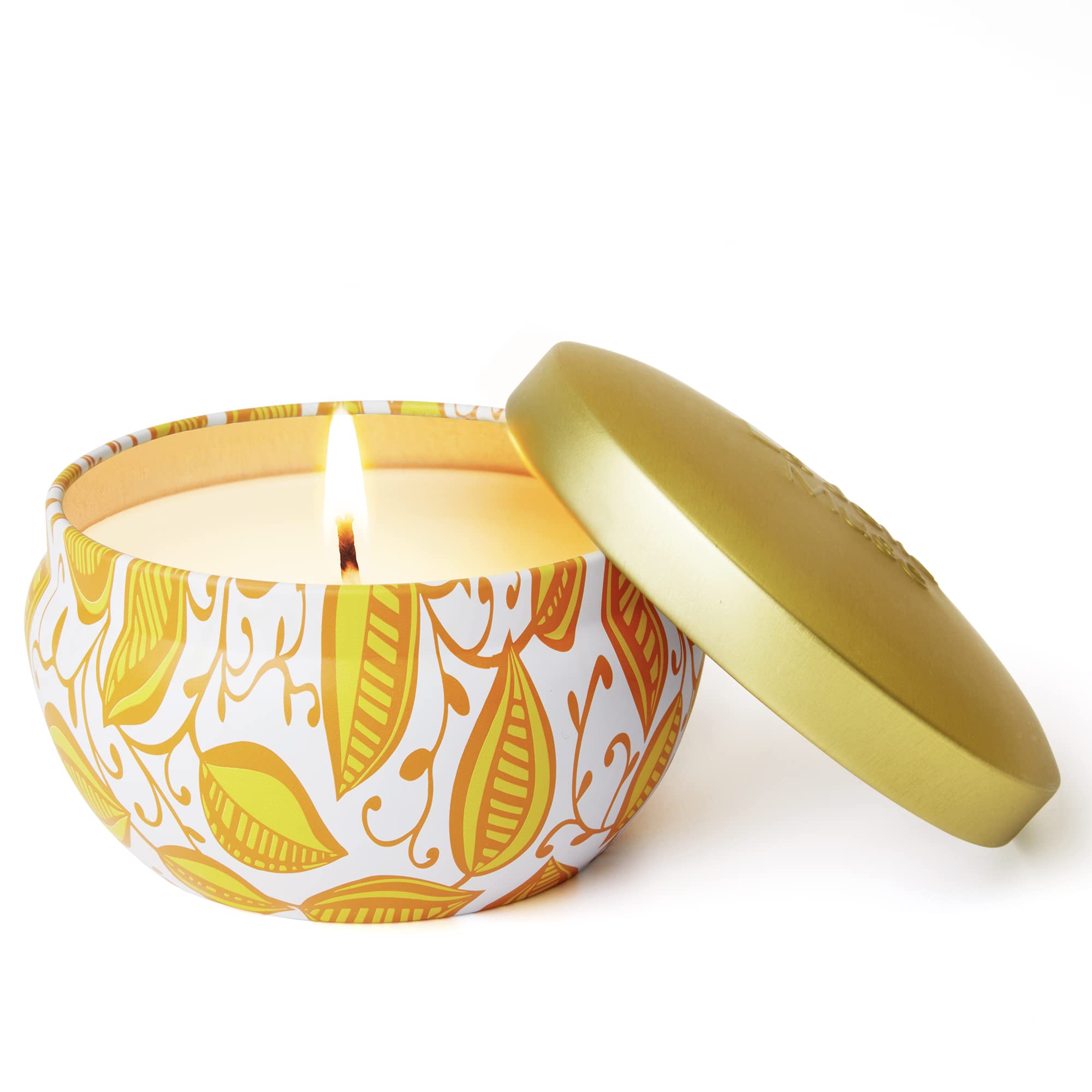 LA JOLIE MUSE Tobacco Vanilla Candle, 6.5Oz Natural Soy Aromatherapy Candle Gifts, Small Scented Candles for Men, Long Burning Time