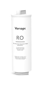 Vortopt QR03 Reverse Osmosis System RO Replacement Filter Cartridge, 24 to 36 Month Lifetime, 600GPD, QR03-RO