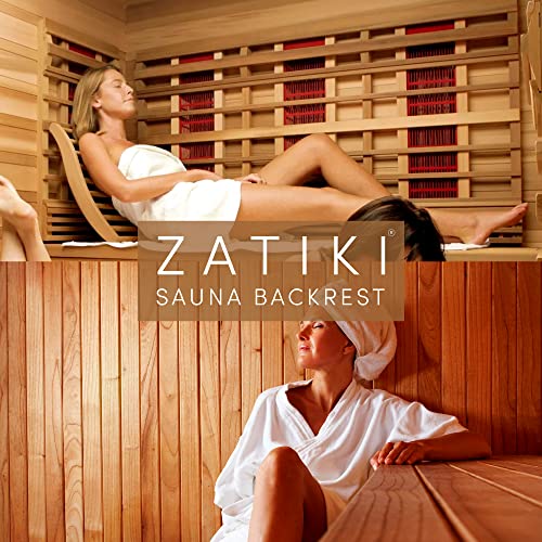 Zatiki Wooden Sauna Backrest β S-Shape Ergonomic Sauna Chair with Backrest for Traditional & Infrared Sauna Support Headrest Sauna Accessories β Spruce Wood Sauna Bench