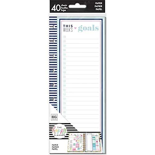 Me & My Big Ideas Happy Planner Classic - This Week's Goals - Fill Folded Paper Half Sheet