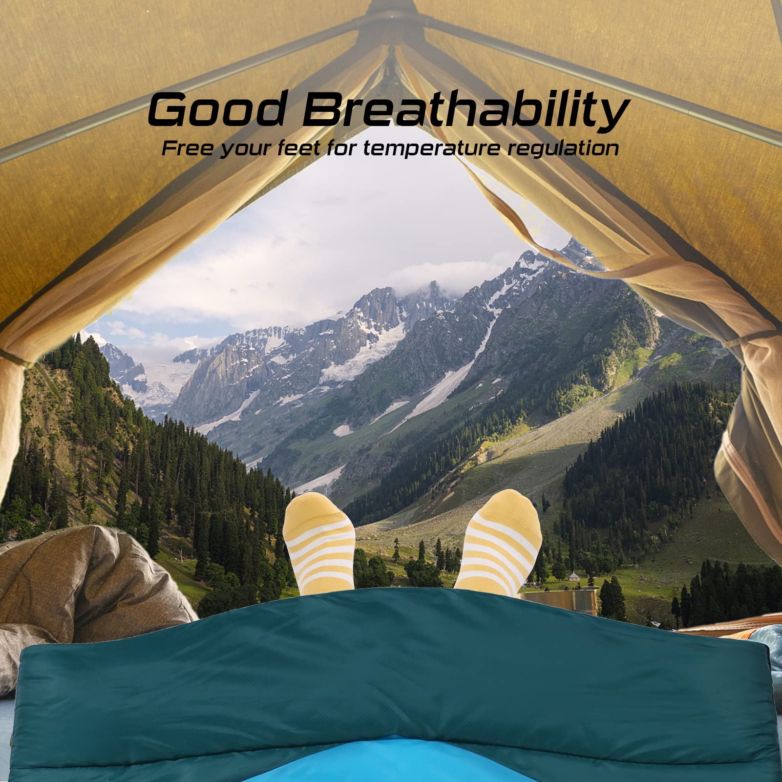 Relaxyee Camping Sleeping Bag for Adults Backpacking Lightweight Waterproof- Cold Weather Sleeping Bag for Hiking Traveling & Outdoor Activities