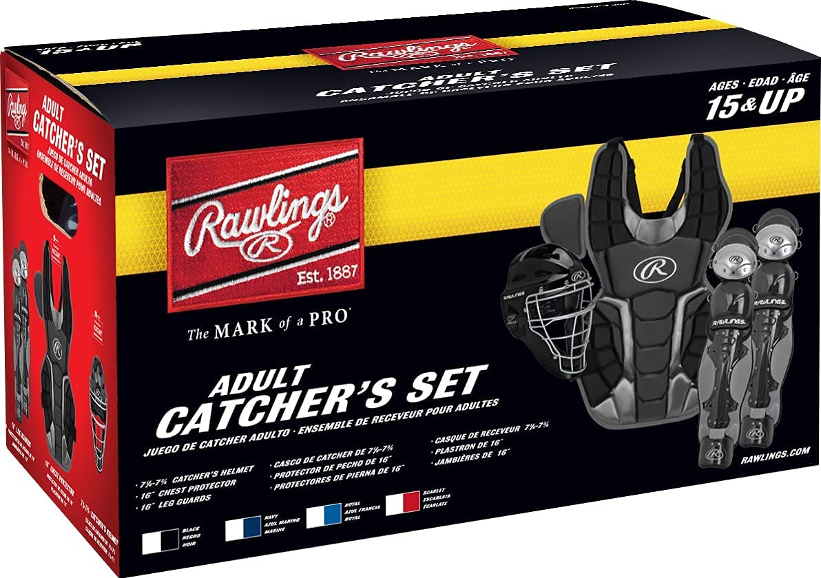 Rawlings | RENEGADE 2.0 Catcher's Set | Baseball | NOCSAE Certified | Adult 15+ | Royal/Silver