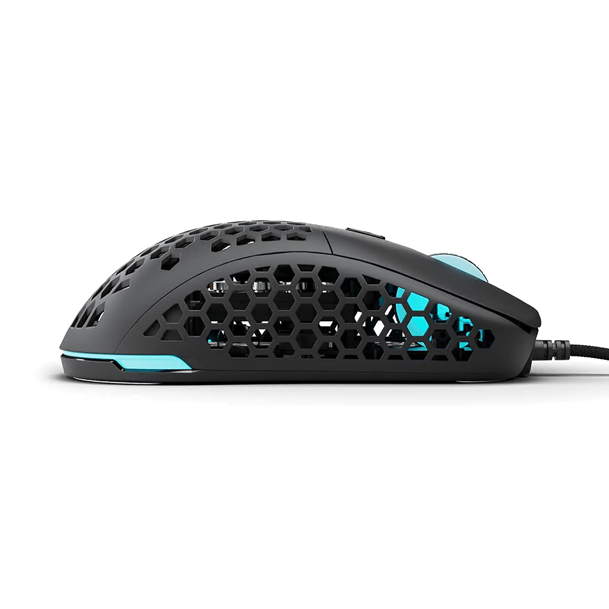 PWNAGE Symm Gaming Mouse Ultra Custom Esports Pro Gamer Flawless PMW3389 Optical Sensor 16,000 DPI - Flexible Paracord Cable - Honeycomb Sides Wired Black