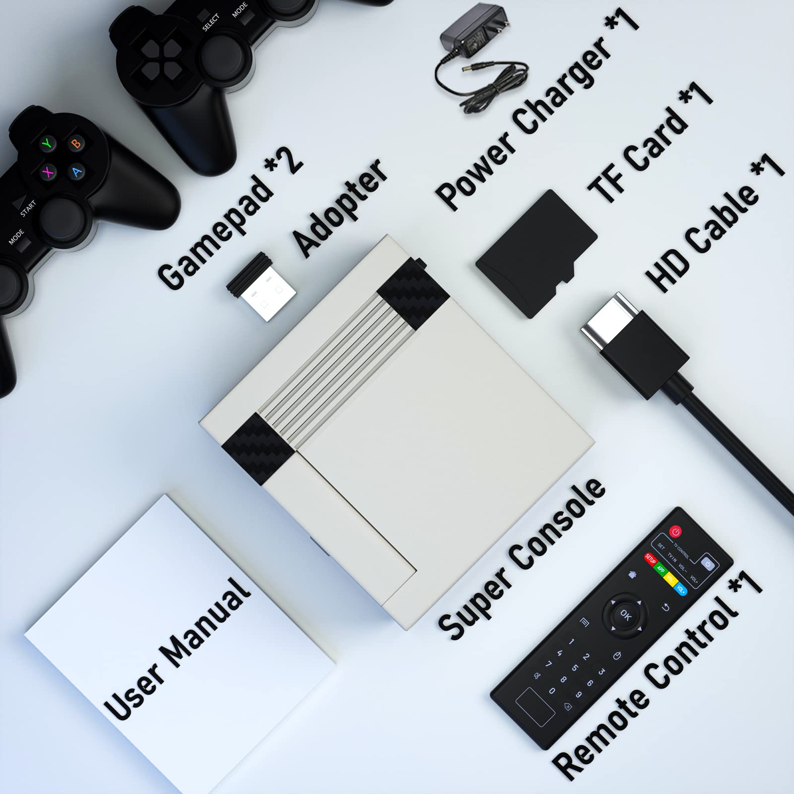 Super Console X Cube Retro Game Console with 117000+ Classic Games, Video Games Consoles for TV,Plug Play TV&Game System in One, 2 Wireless Game Controllers(256G)