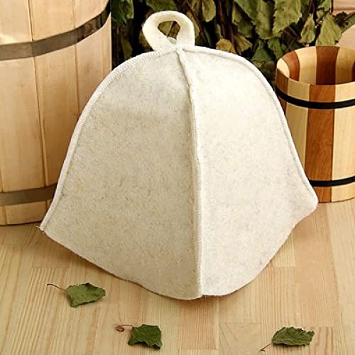 Sauna hat 2pcs, Russian Bath hat, Hat for Sauna, Sauna hat for Men, Sauna hat for Women, Wool 100%, Russian Sauna hat, Bath Accessories for Sauna on The Street Steam Room Made in Ukraine Grey, White