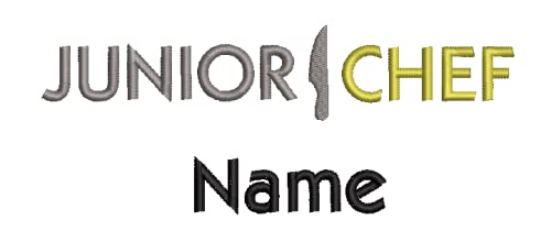 PLACE4PRINT Personalized Junior Chef Kids Set Apron with Hat β Custom Customized Kitchen Apron for Cooking Backing Grill Grilling BBQ - Any Name Design β Great Masterchef Gift
