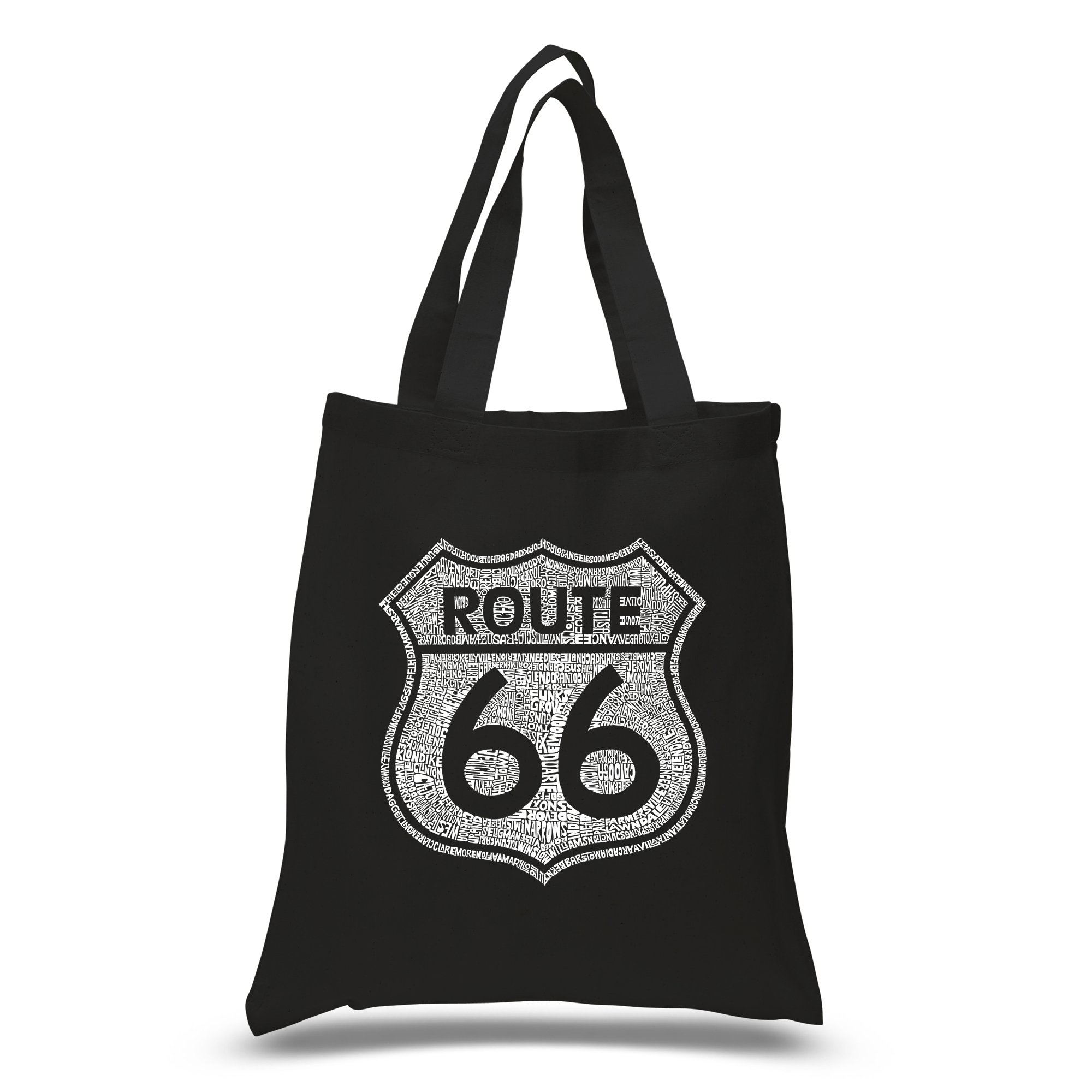 LA POP ART, Cities Along Route 66 - Tote Bag Black