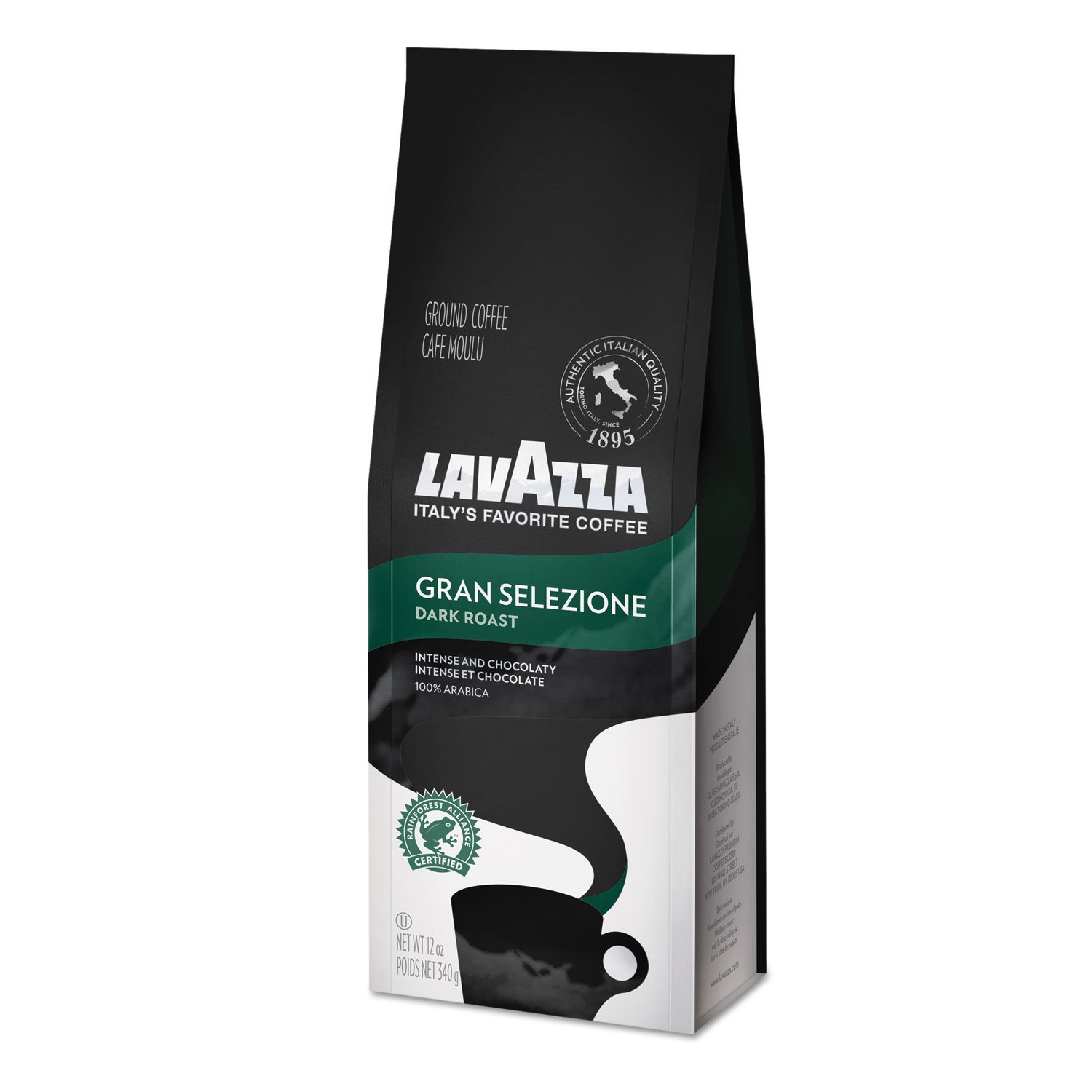 Lavazza Gran Selezione Ground Coffee Blend, Dark Roast, 12 oz