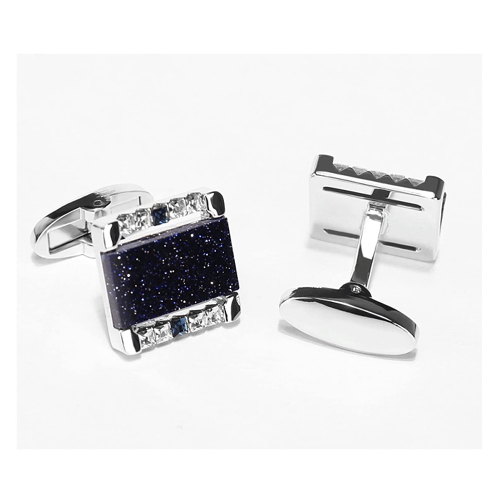 Shirt Suit Cufflinks Men's Business Shirt Cuff Nail Gift Box Technology Three-Dimensional Cutting (Color : A, Size : One Size) (A One Size)