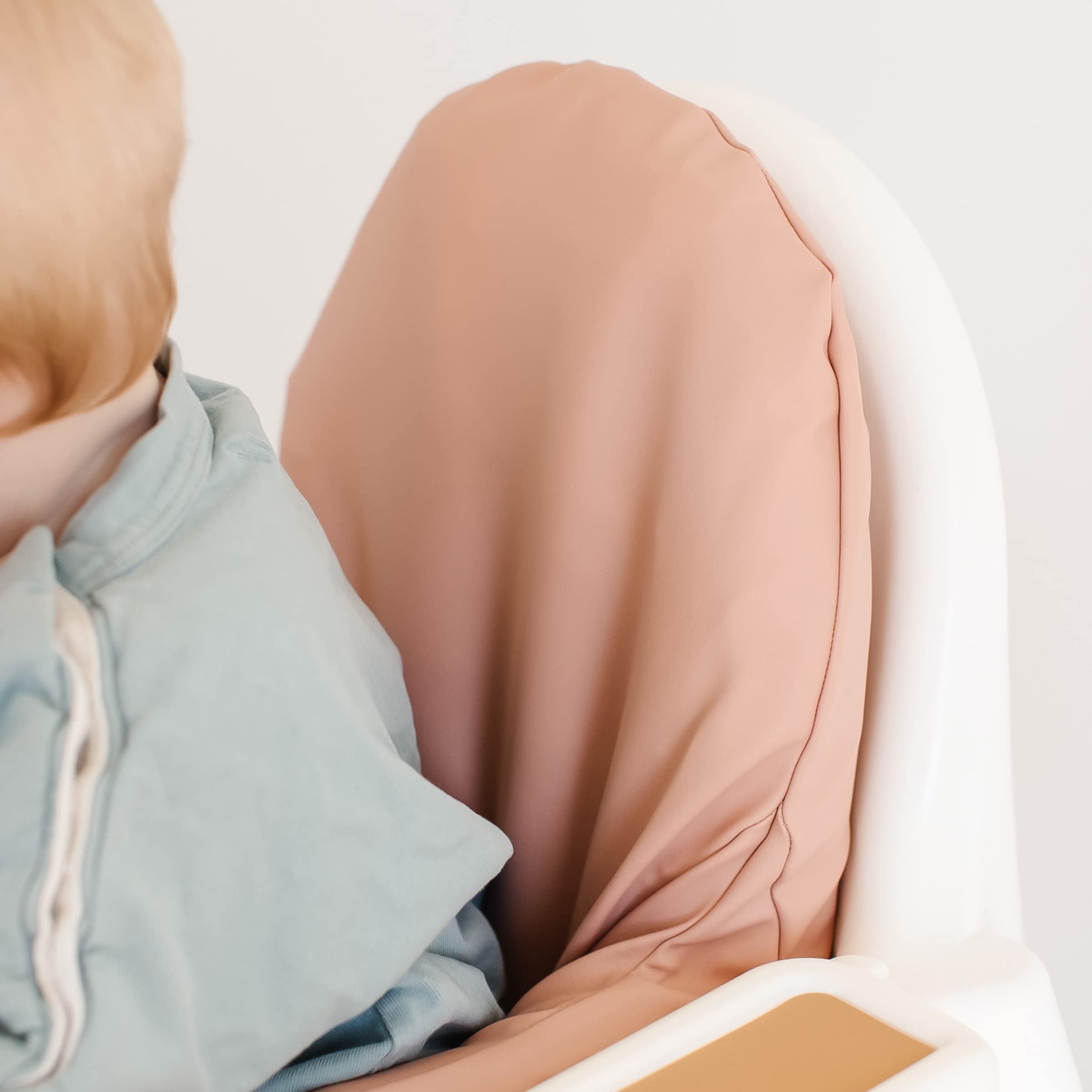 Yeah Baby Goods WIPEABLE Vegan Leather Cushion Cover Compatible for The IKEA ANTILOP Highchair (Terracotta-Cover and Cushion Insert)