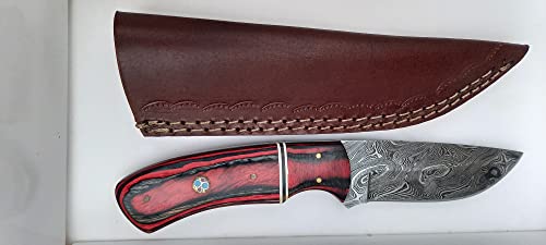 PSK22 - 1| 3| 5| 10| 15| 20 Pieces Pack Bulk Lot, Full Tang Hand Made Damascus Hunting Knife With Pakka Wood Handle, Camping Gift, Bulk Discounted (20 Pieces)