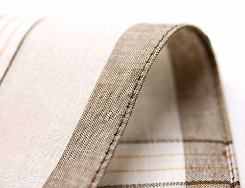 Men's Handkerchiefs,Classic design,100% Cotton Hankies,Pack of 6 (style 1)