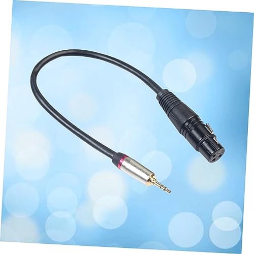 Vaguelly Stereo Headset Adapter to aux Female to Male Stereo Adapter mic Adapter Headset Converter Microphone Adapter Headphones Adapter XLR Adapter 3.5mm to XLR Cable Earphone