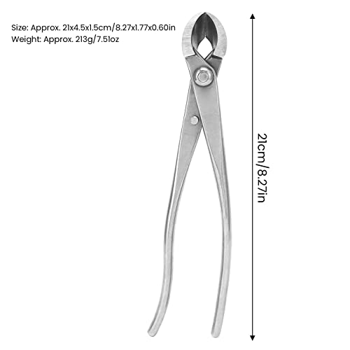 Socobeta Concave Root Cutter, Abrasion Resistant Bonsai Cutters Stainless Steel High Hardness Professional 21cm/8.27in Effective Rustproof for Gardening Tool