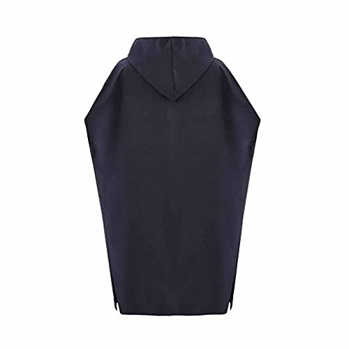 ZHAOLEI Microfiber Quick Dry Wetsuit Changing Robe Poncho Towel with Hood for Swim, Beach, Lightweight, Beach Surf Poncho (Color : Black)