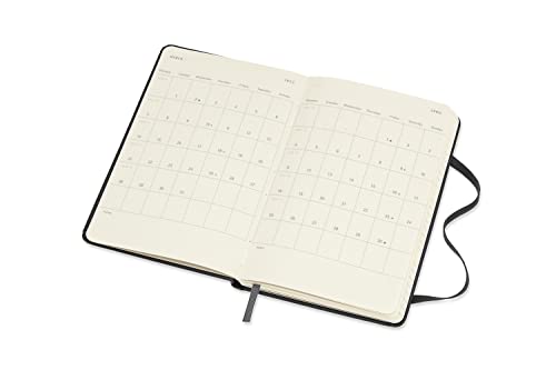 Moleskine Classic 12 Month 2022 Weekly Horizontal Planner, Hard Cover, Pocket (3.5" x 5.5"), Black