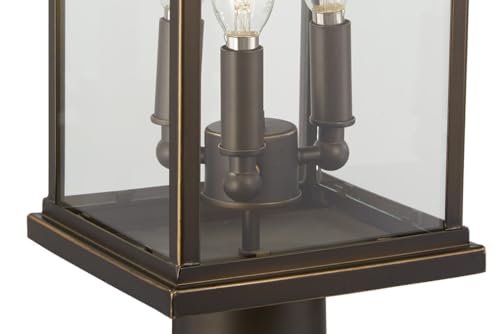 Minka Lavery Outdoor Post Lights 72636-143C Mariner's Pointe Exterior Post Lantern, 3-Light 180 Watts, Oil Rubbed Bronze
